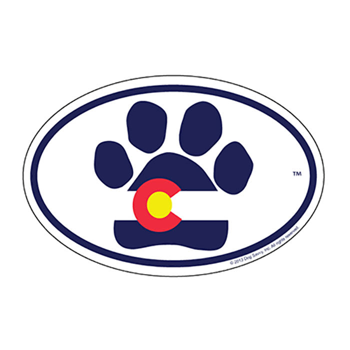 CO Paw Oval Decal – Paw Swag Designs
